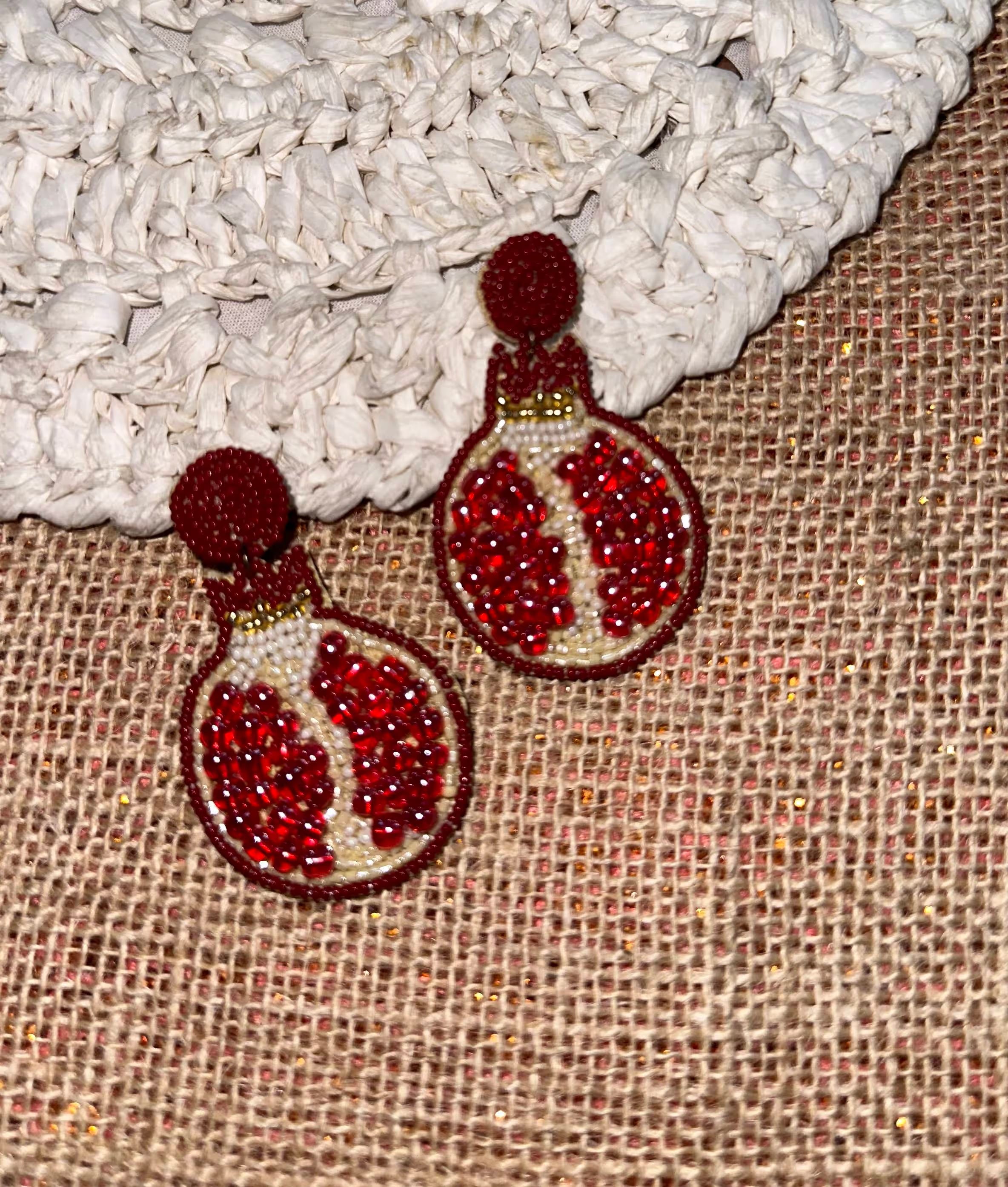 Pomegranate Earrings | Buy Pommy Cute Earrings Online – Pearls India